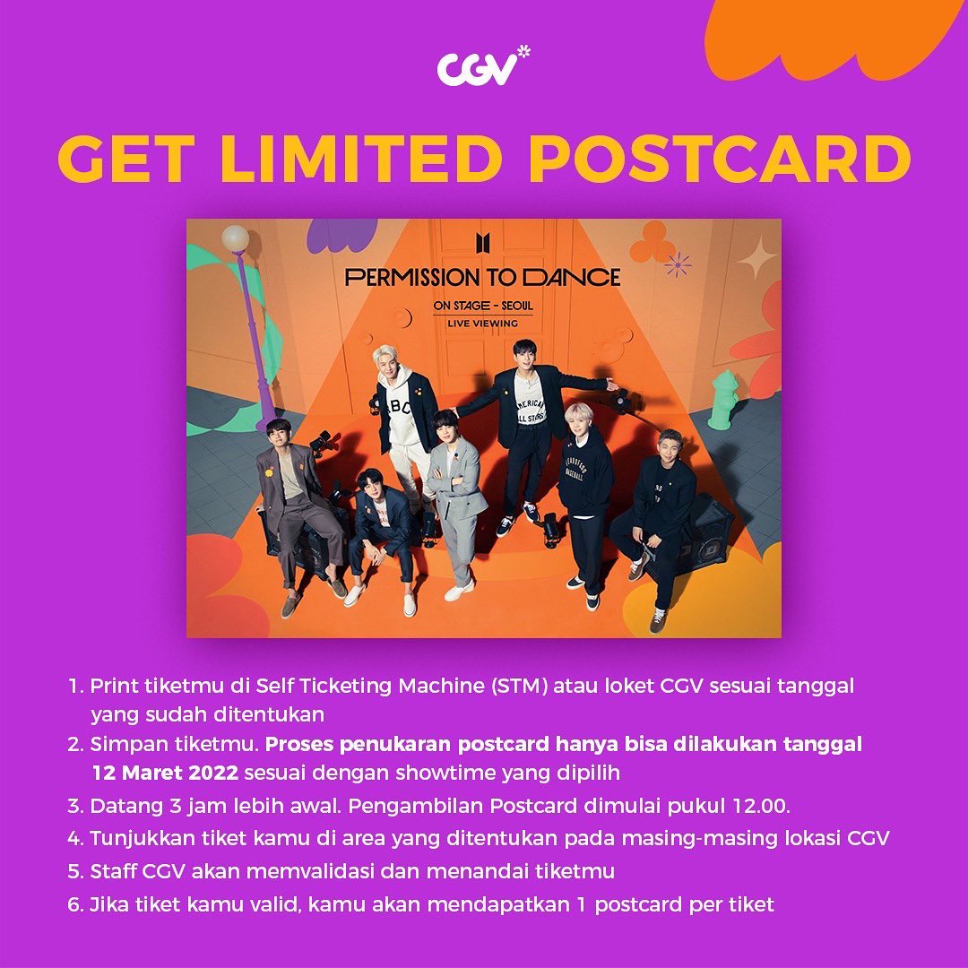 CGV Cinemas on Twitter: "Cek cara dapetin Limited BTS PTD Postcard di sini ya👇🏻…