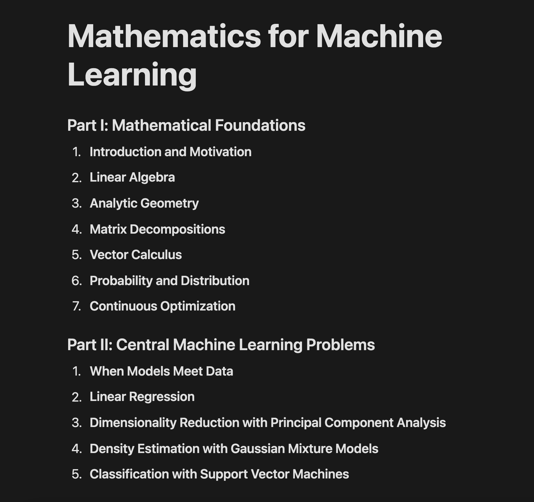 Mathematics For Machine Learning Mathematics And Machine Learning