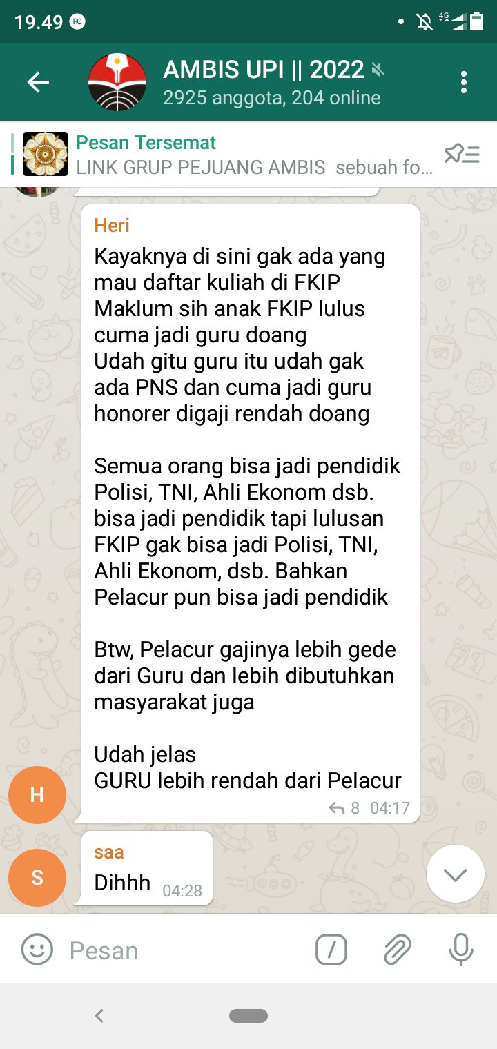 BURUANN CEK PINNED!!— SBMPTNFESS on Twitter: "Ptn! Buka grup tele dan baca ini ya allah nyesek ...