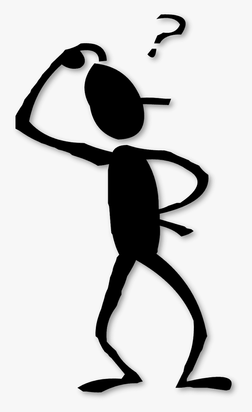 Stick Man Scratching His Head