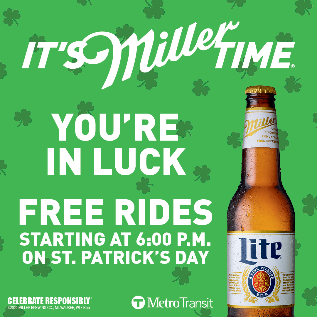 Metro Transit On Twitter Making Your St Patricks Day Plans