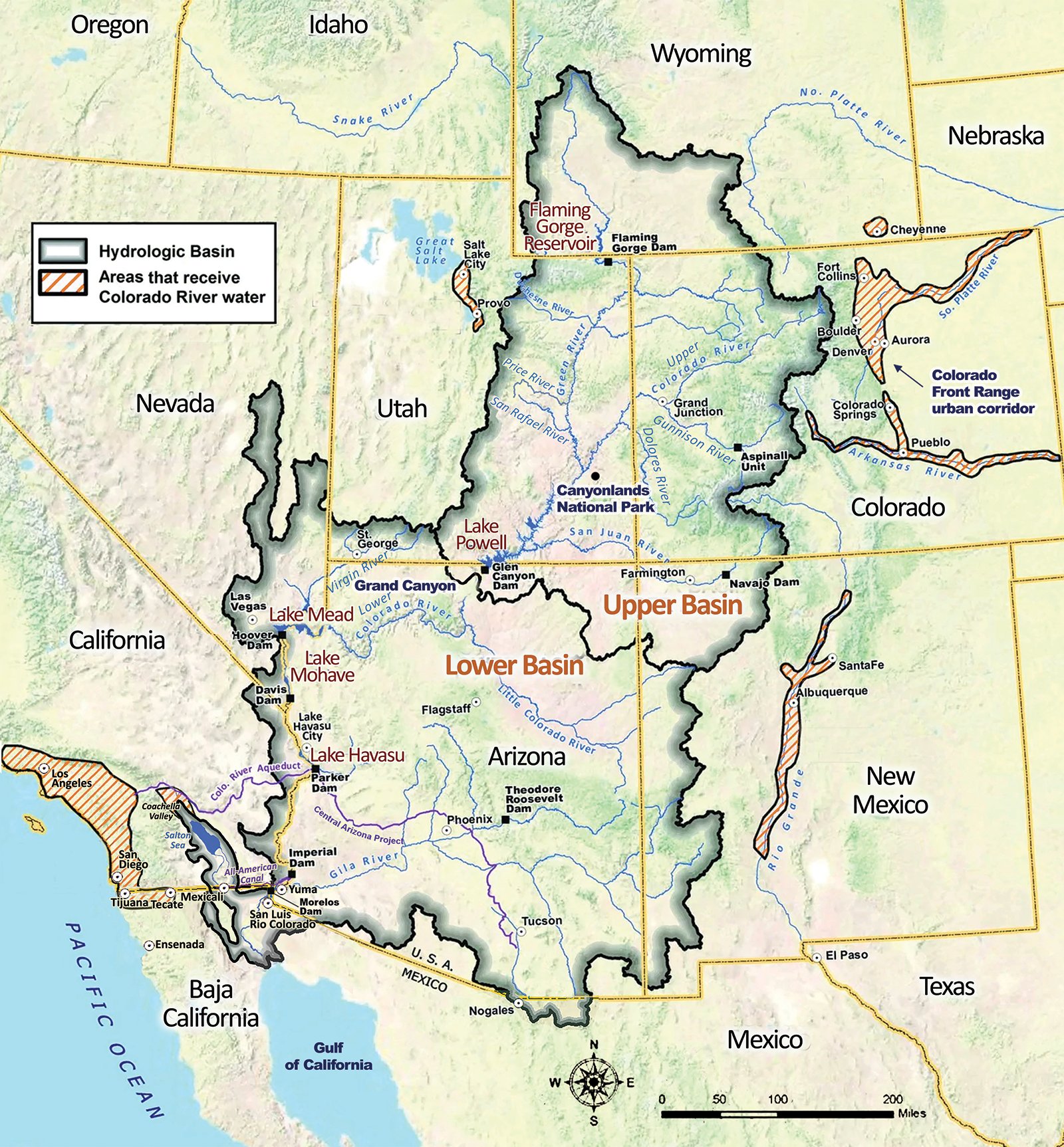 Colorado River Dams Map