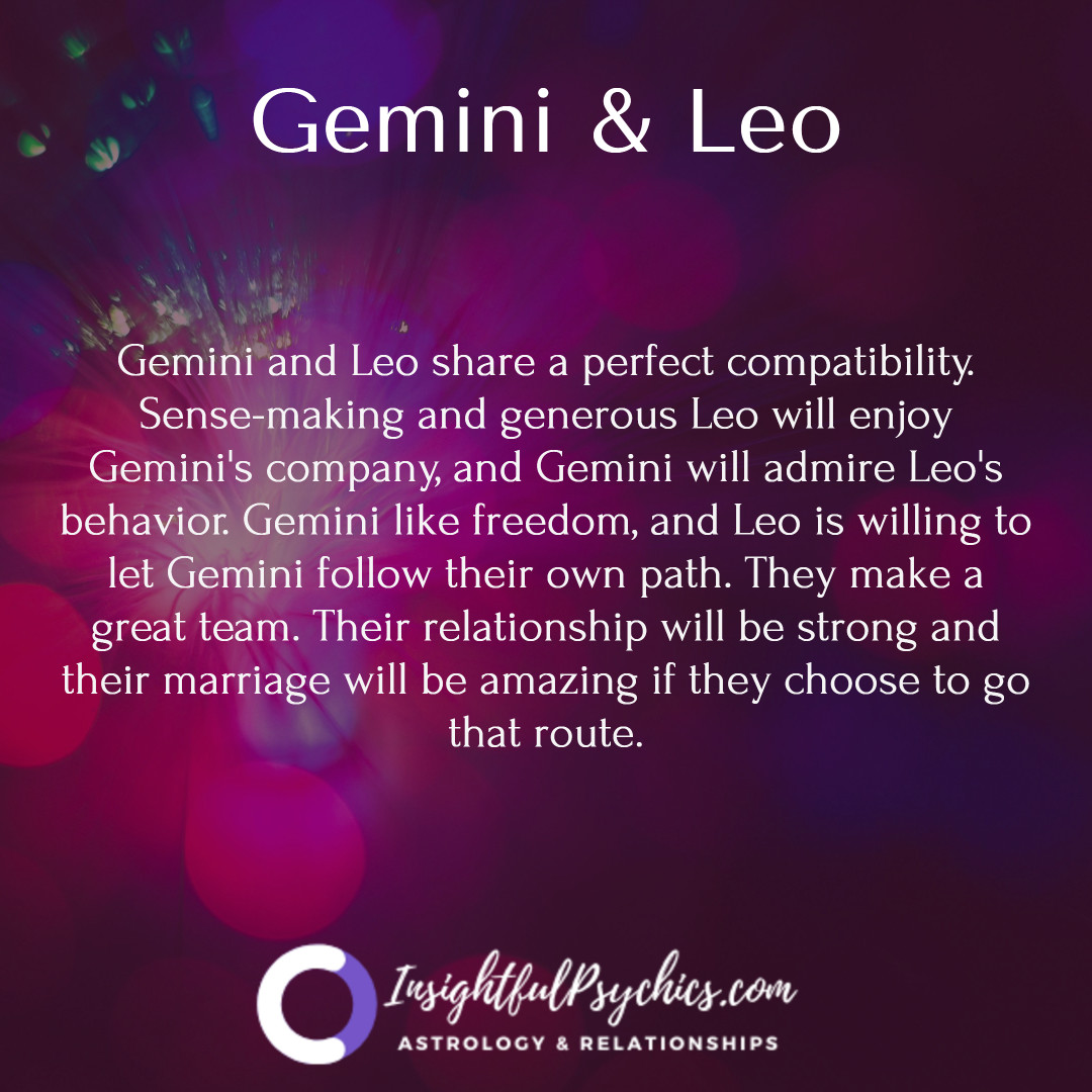 Leo And Gemini Compatibility Relationship