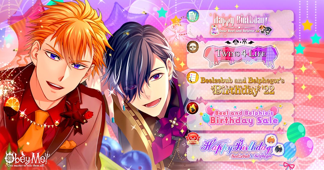 Obeymeofficial On Twitter Its Time To Celebrate Beel And Belphies Birthday And Let Your