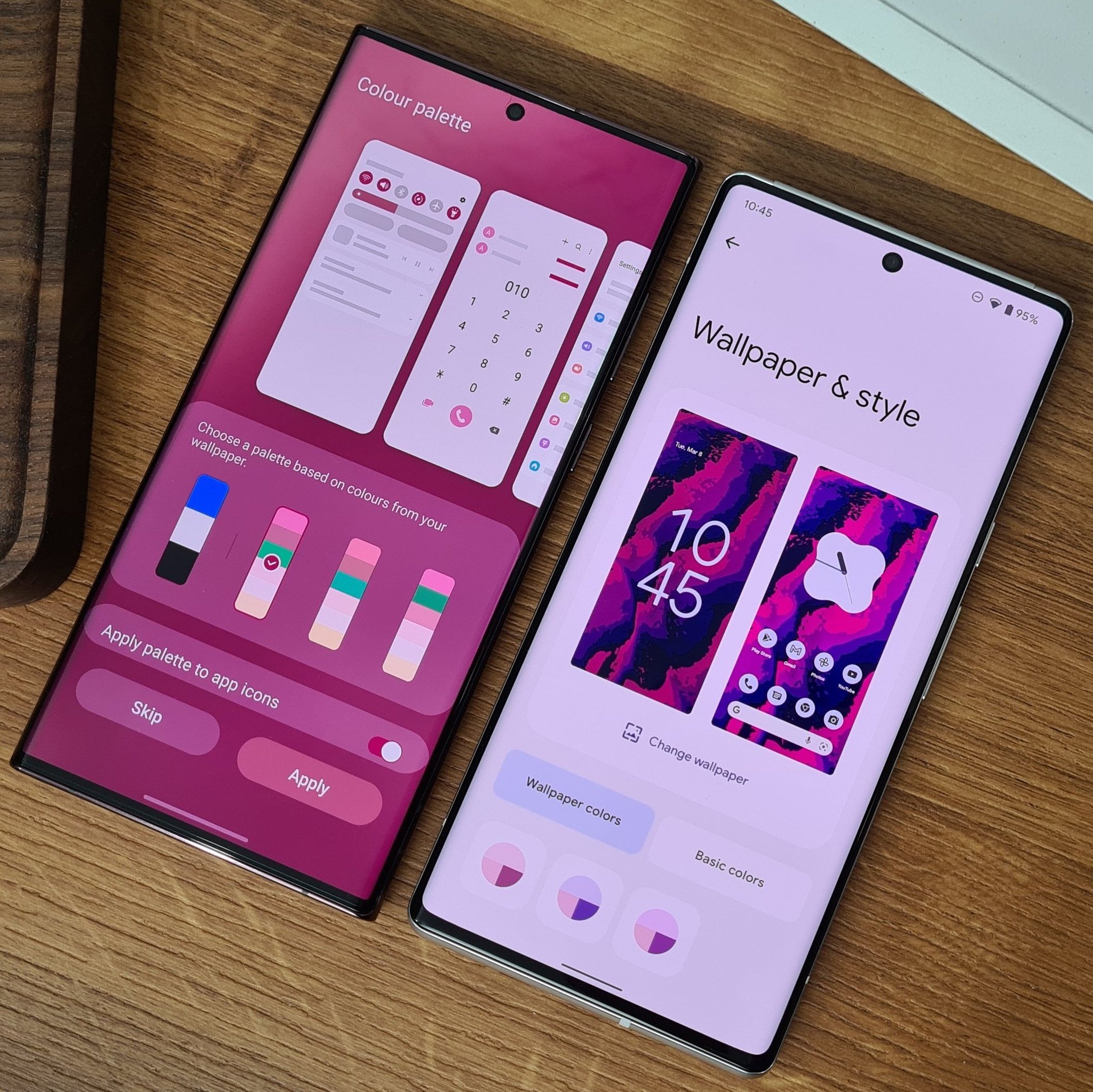 TechDroider on Twitter: "Samsung OneUI 4.1 vs Google Pixel Android 12…