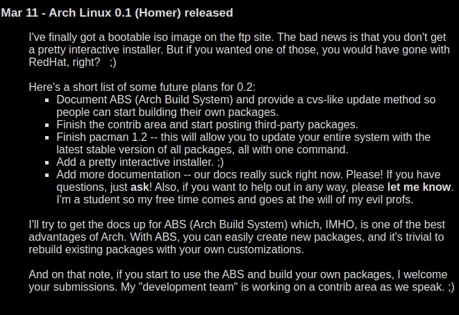 nixCraft 🐧 on Twitter: "Arch Linux turned 20 years old today. It was released on 11/March/2002 ...