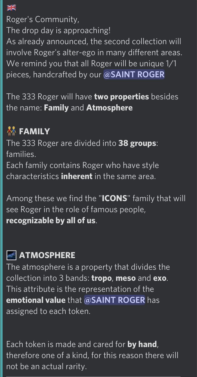 roger_io_3D on Twitter: "-2 Days GM FAM ℹ️ 👀 🖼 NAME: Split Roger SUPPLY: 333 LAUNCH DATA:13/03 ...
