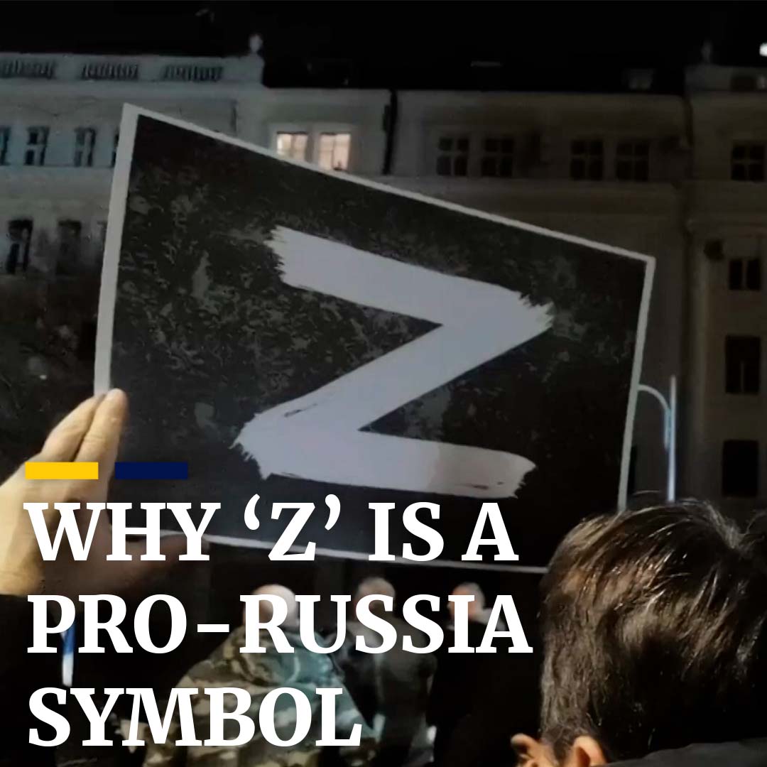 The letter “Z” has become a prominent symbol of support for the Russian ...