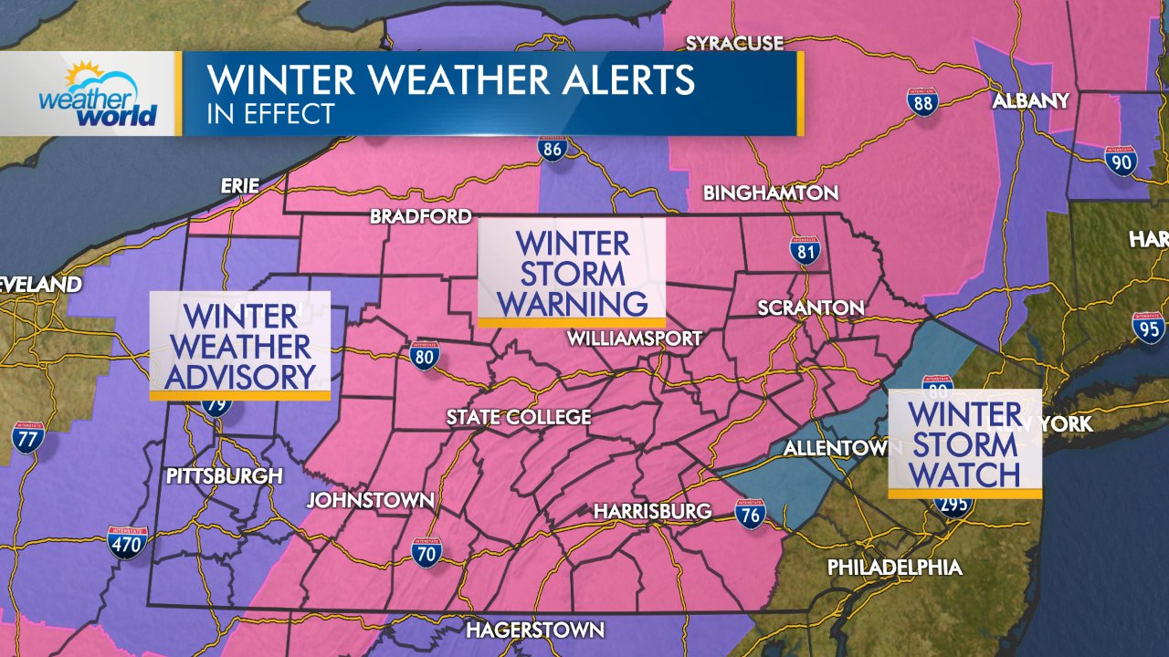 Weather World On Twitter Winter Weather Alerts Have Been Hoisted For
