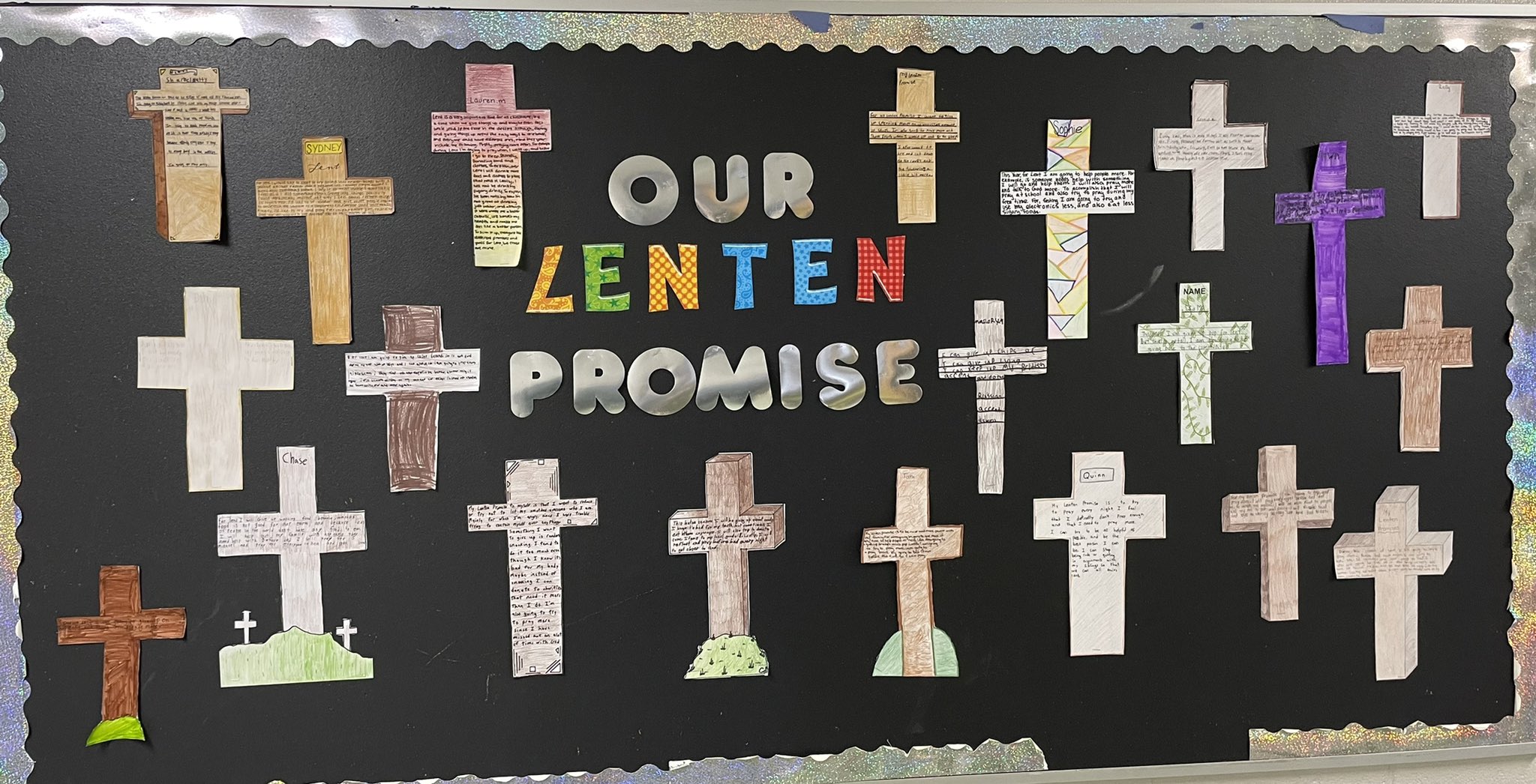 Lenten Promise Bulletin Board Ideas