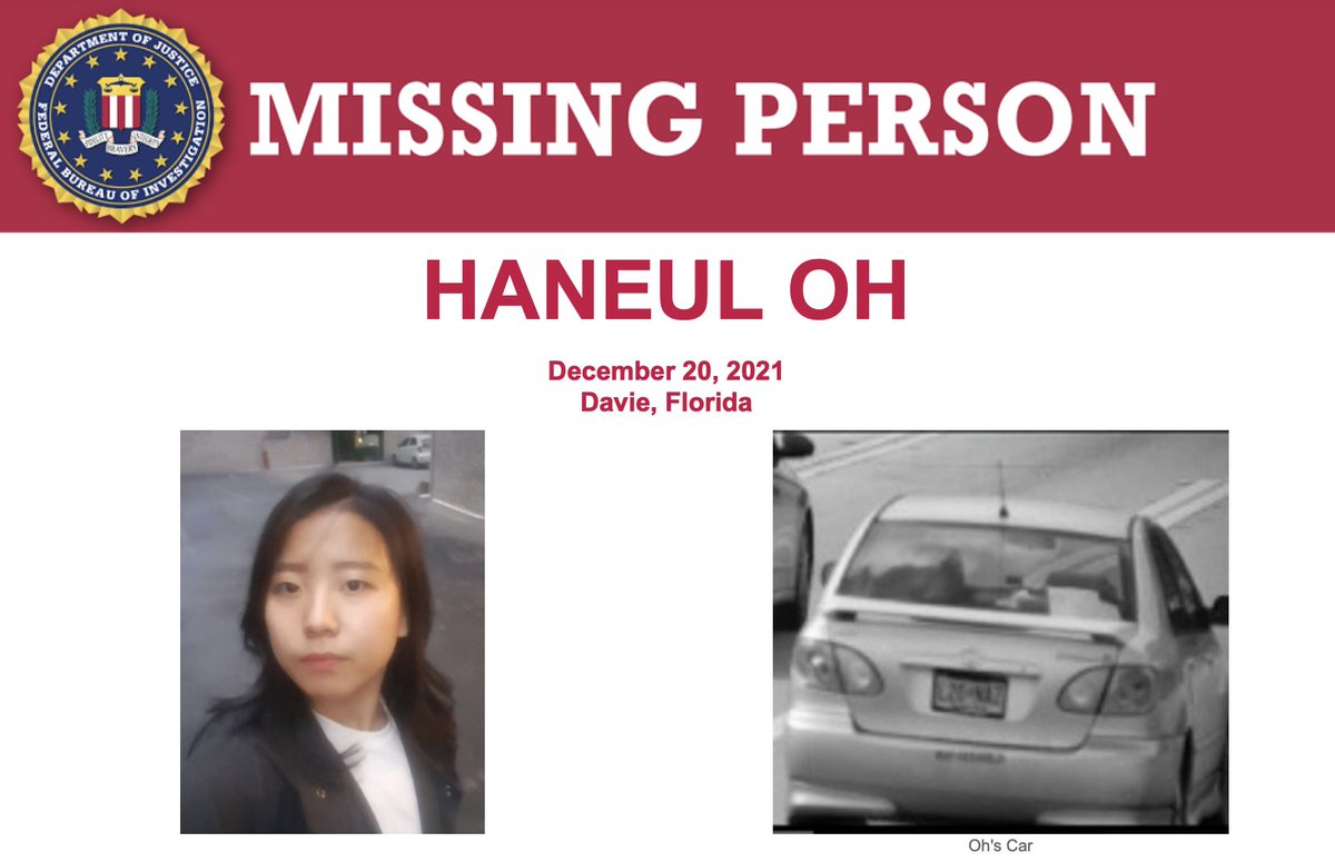 FBI on Twitter: "The #FBI needs your help to find Haneul Oh, a Korean national living and ...