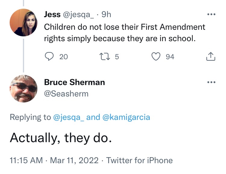 The First Amendment on Twitter: "Students have First Amendment rights ...