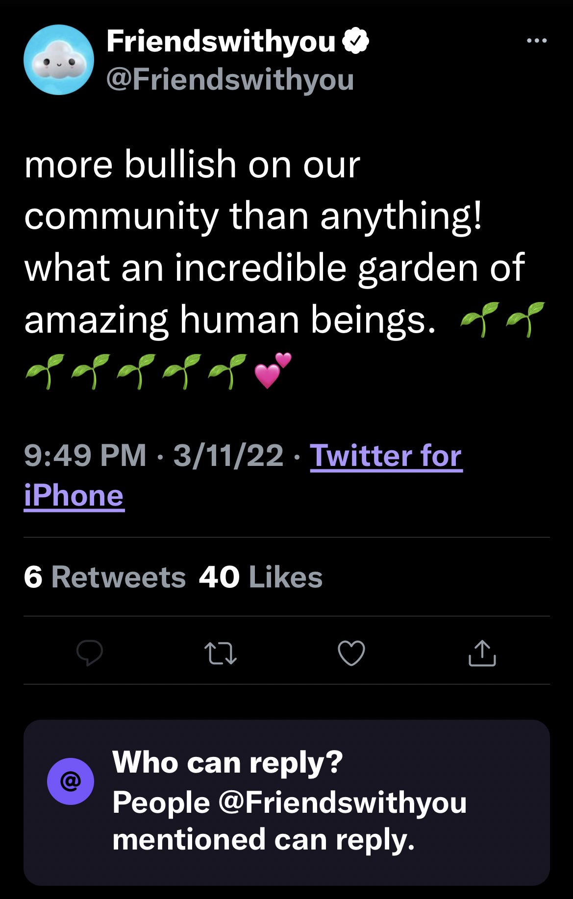 ThreadGuy.eth 💫 on Twitter: "Nothing screams “community” like turning off the replies…