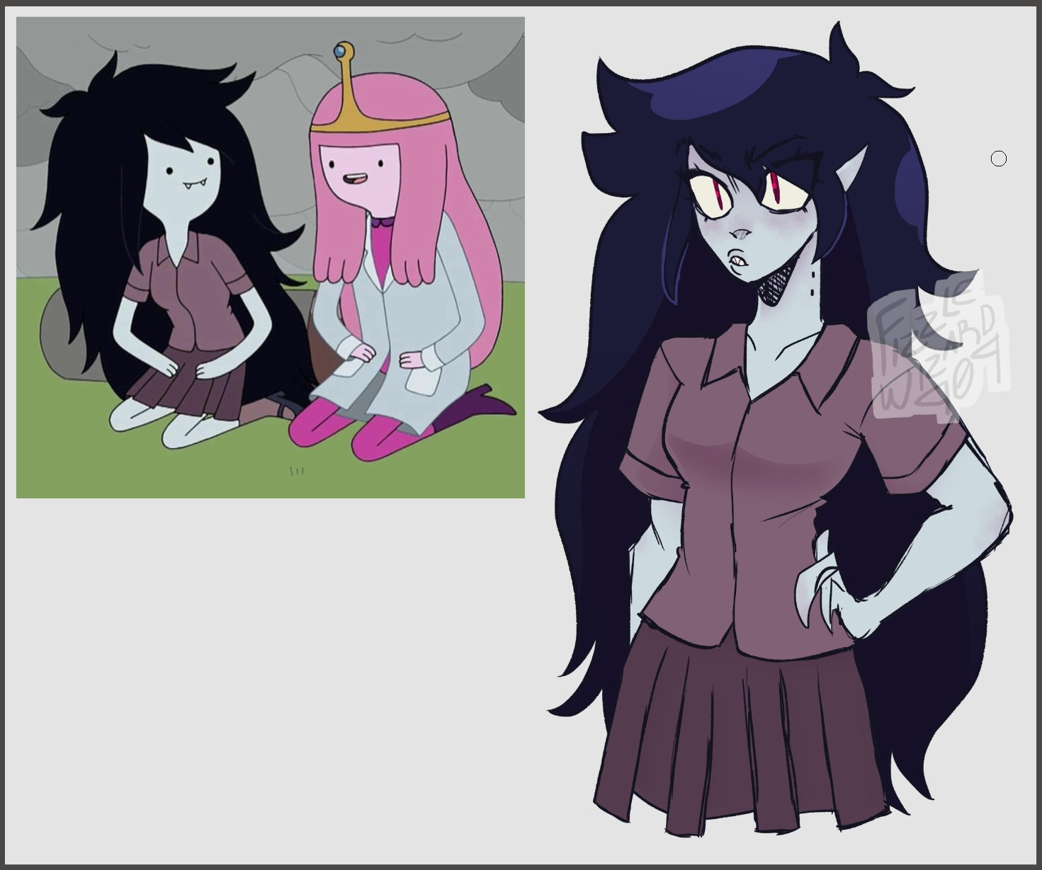 Marceline Fan Art Marceline The Vampire Queen Princess Bubblegum Flame
