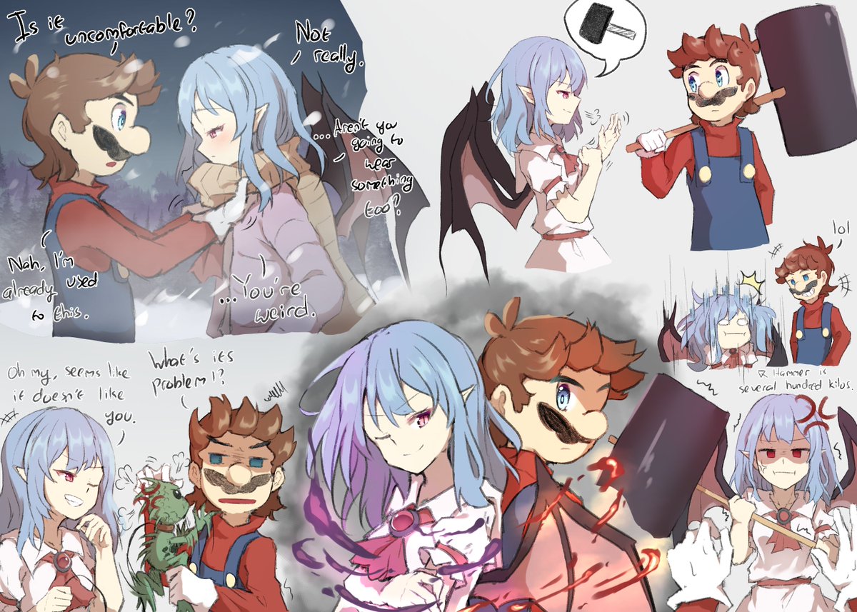 Remilia Scarlet and Mario Mario : r/touhou