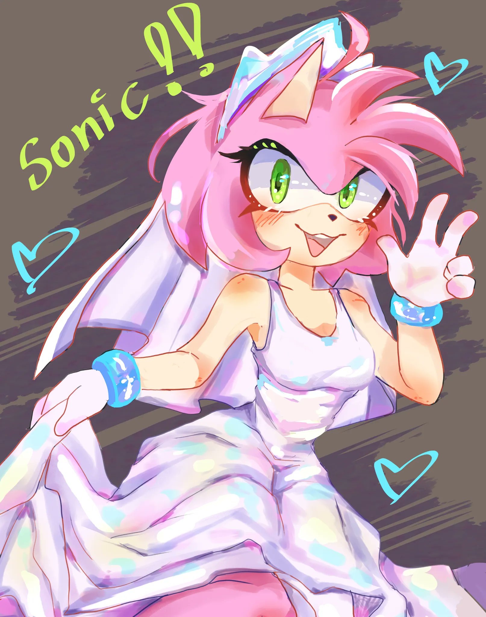 YOSHI YOSHI on Twitter: "#SonicTheHedgehog #AmyRose #sonicfanart #SonAmy amy rose's eternal love ...