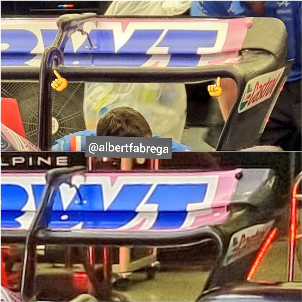 [Albert Fabrega] Lower downforce rear wing at Alpine. : r/formula1