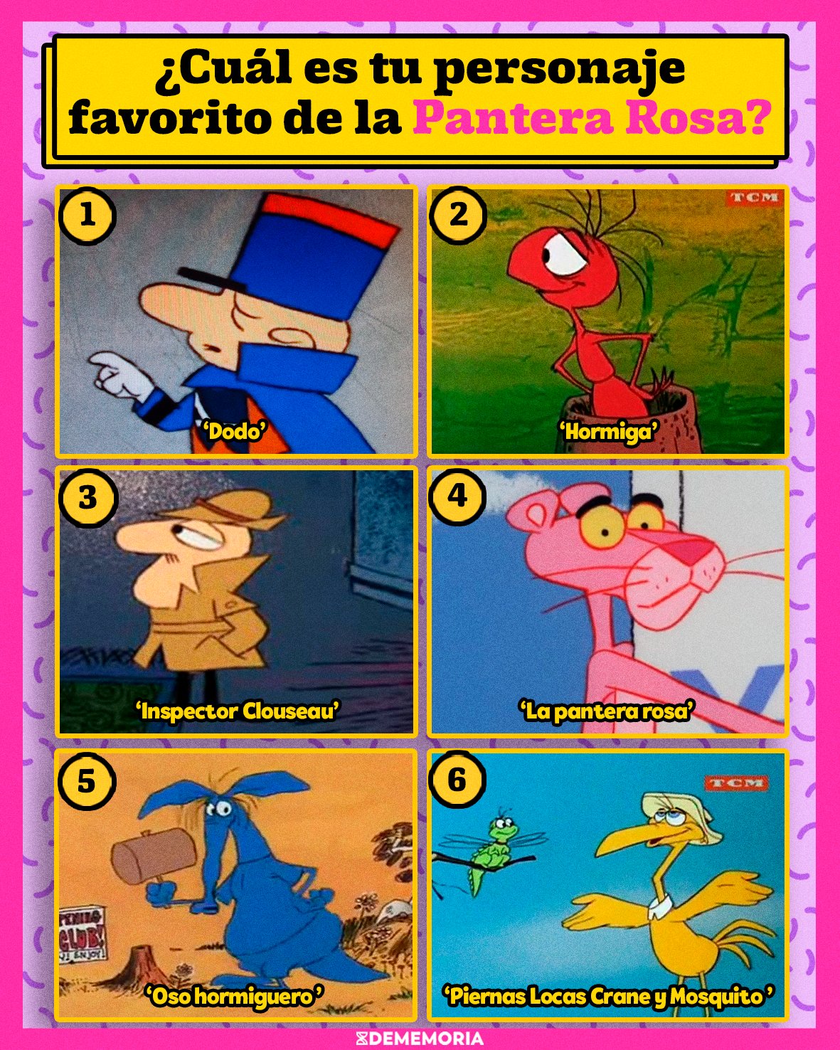 Nombres De Personajes De Dibujos Animados De La Pantera Rosa La