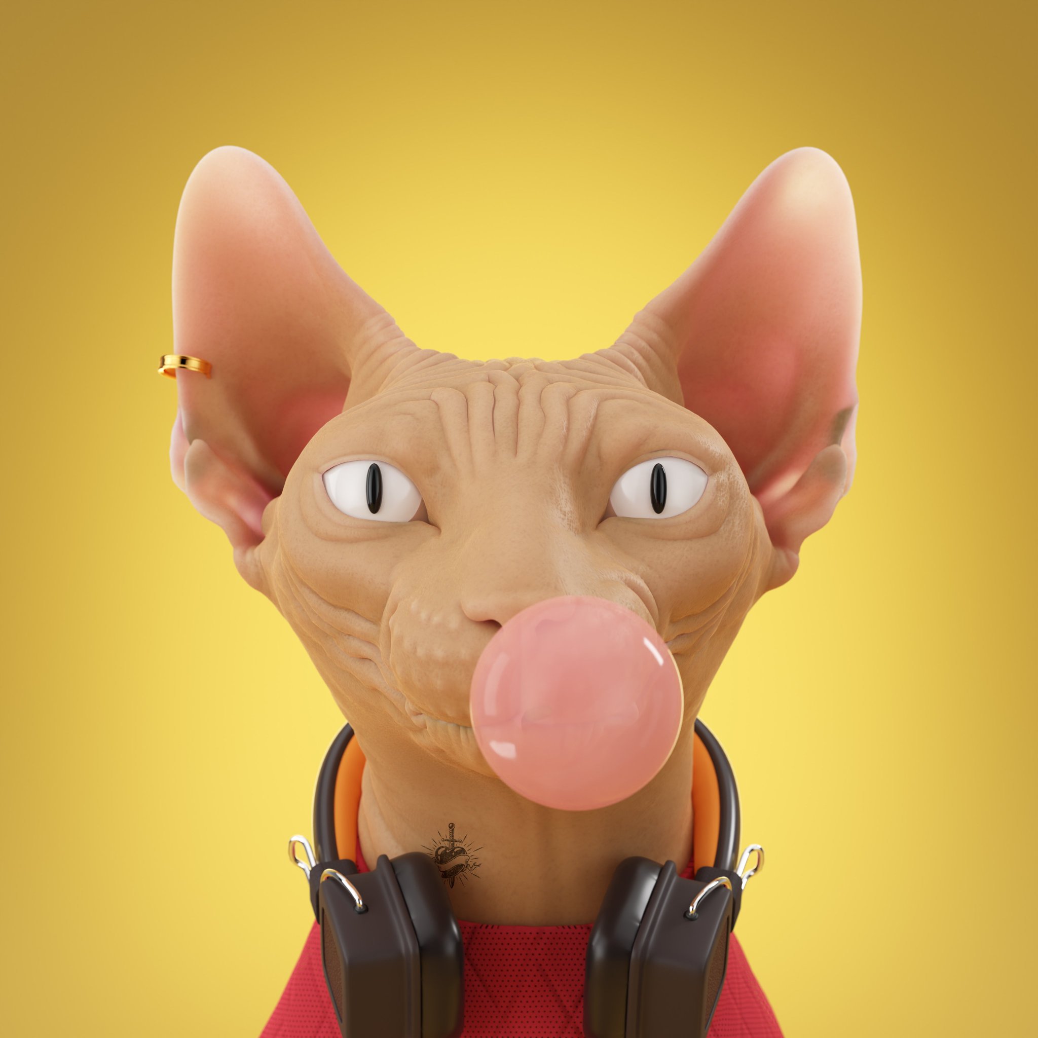 Makeitreal on Twitter: "💎🐱SphinxCat #18 • Bubble https://t.co/zoJcktdPLP #NFTs #singular #RMRK # ...