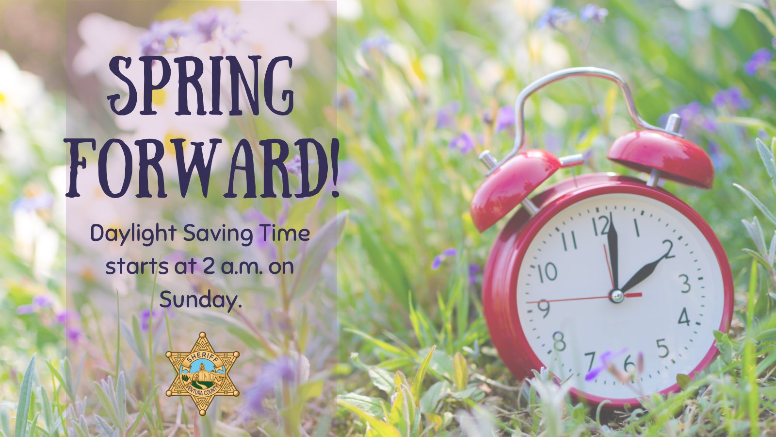 Ventura County Sheriff on Twitter: "It’s that time of year again - time ...