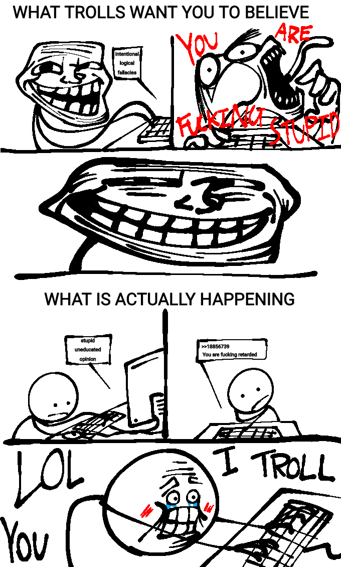 GhostBread 🎃 on Twitter: "Drew the original troll comic by @saint_whynne in my style https://t ...