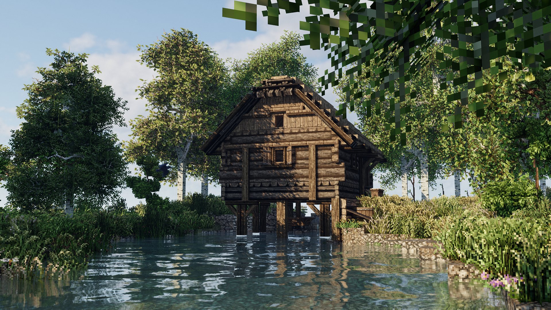 Minecraft Medieval Water Mill