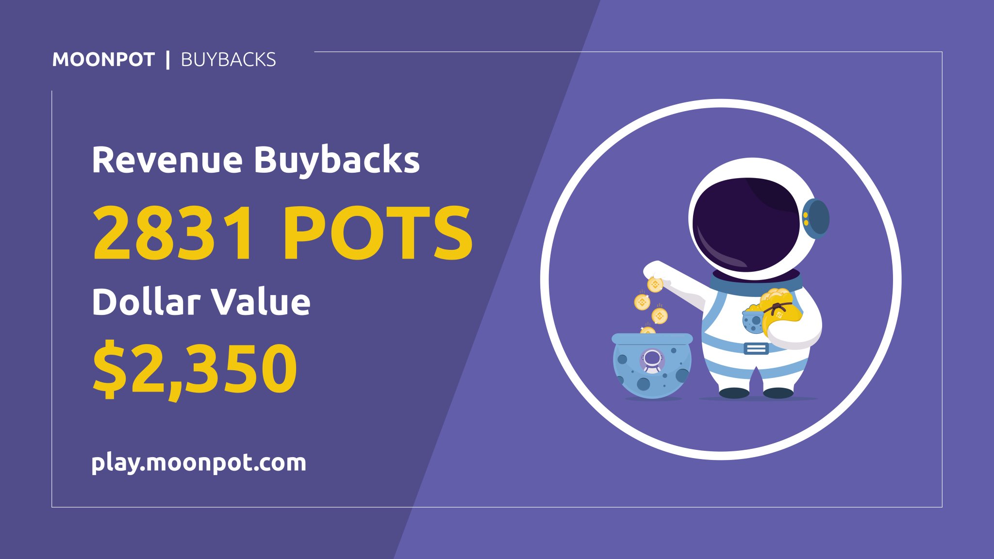 Moonpot on Twitter: "🚀 Last week’s buyback numbers are in 🛒 Ziggy went shopping and bought 2831 ...