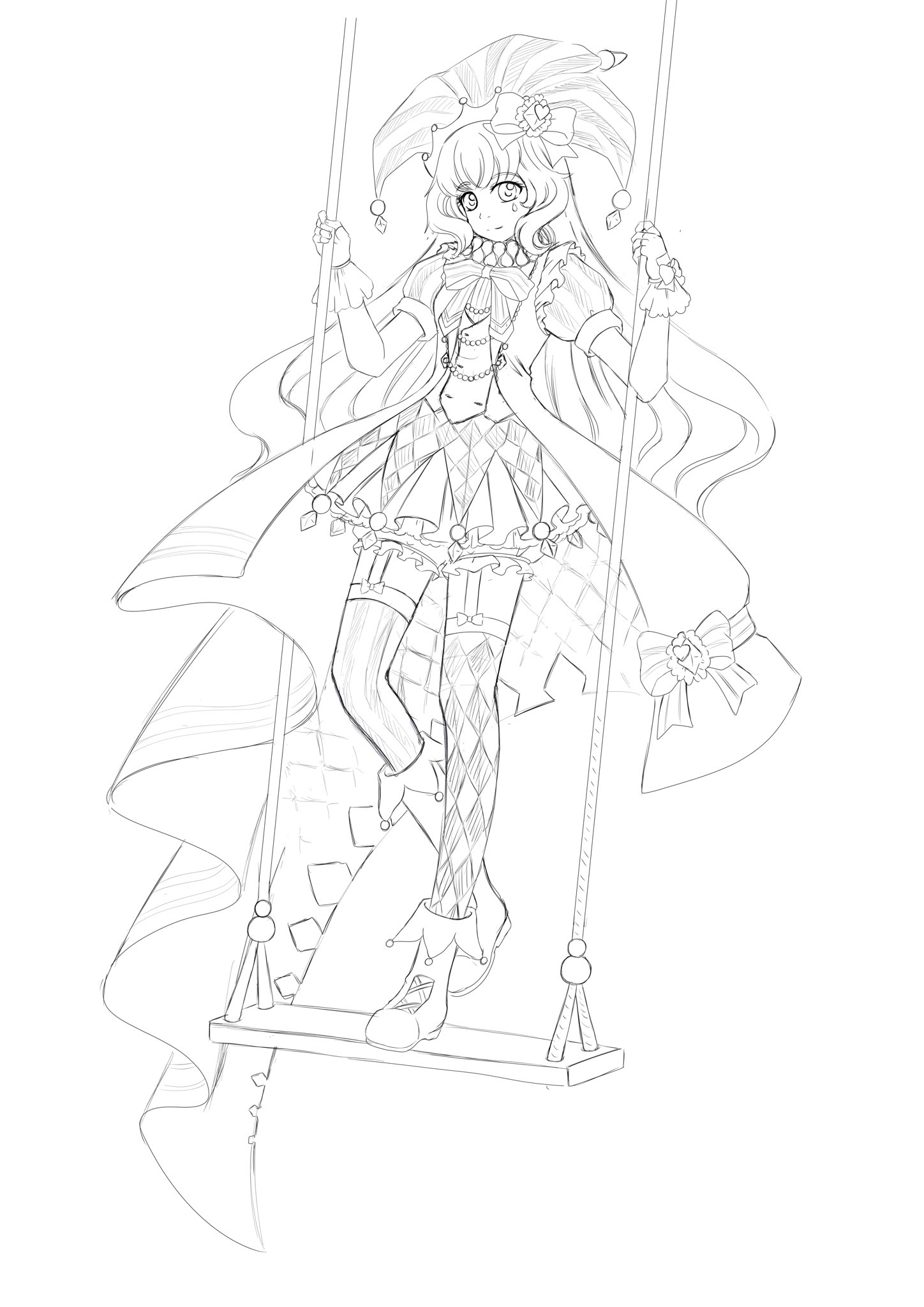 Female Jester Drawing