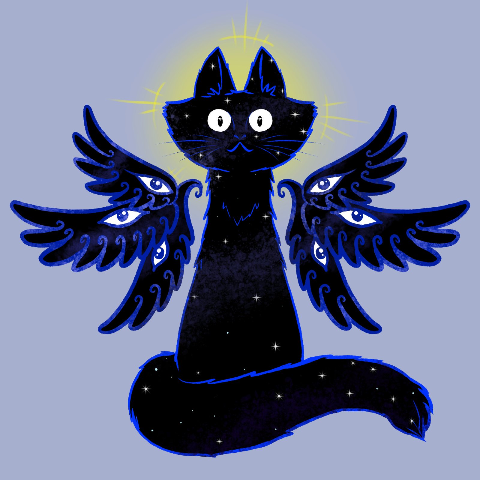 Cat With Wings Drawing
