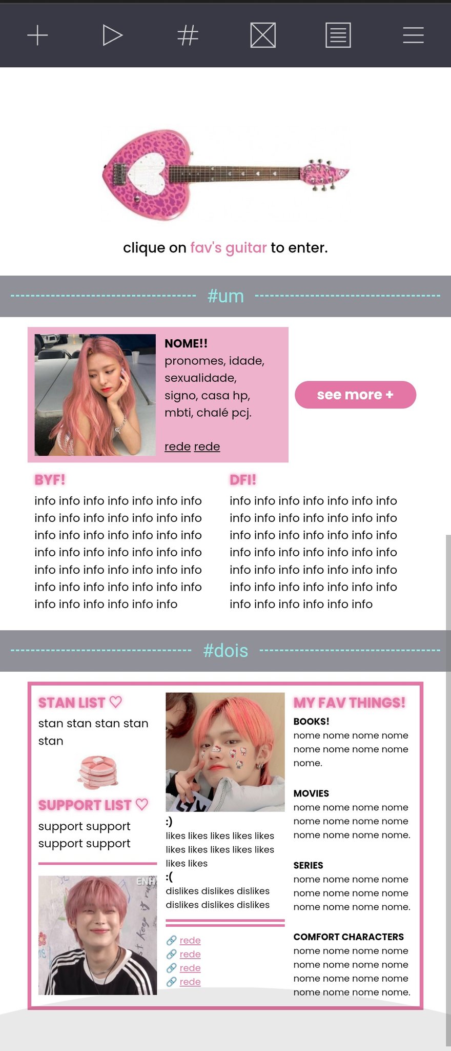 carrd maker on Twitter: "FICARÁ ASSIM NO SITE…