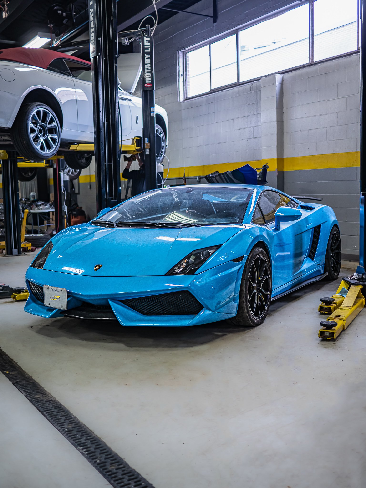 Blue Lamborghini Gallardo Spyder