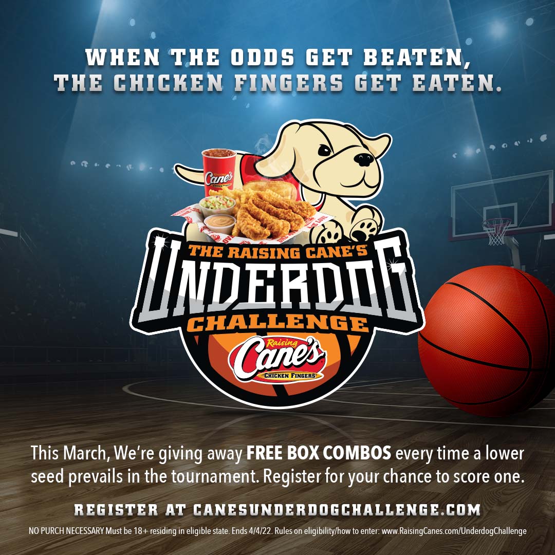 Raising Cane's on Twitter: "The Underdog Challenge is back for the 2nd year in a row and we’re ...
