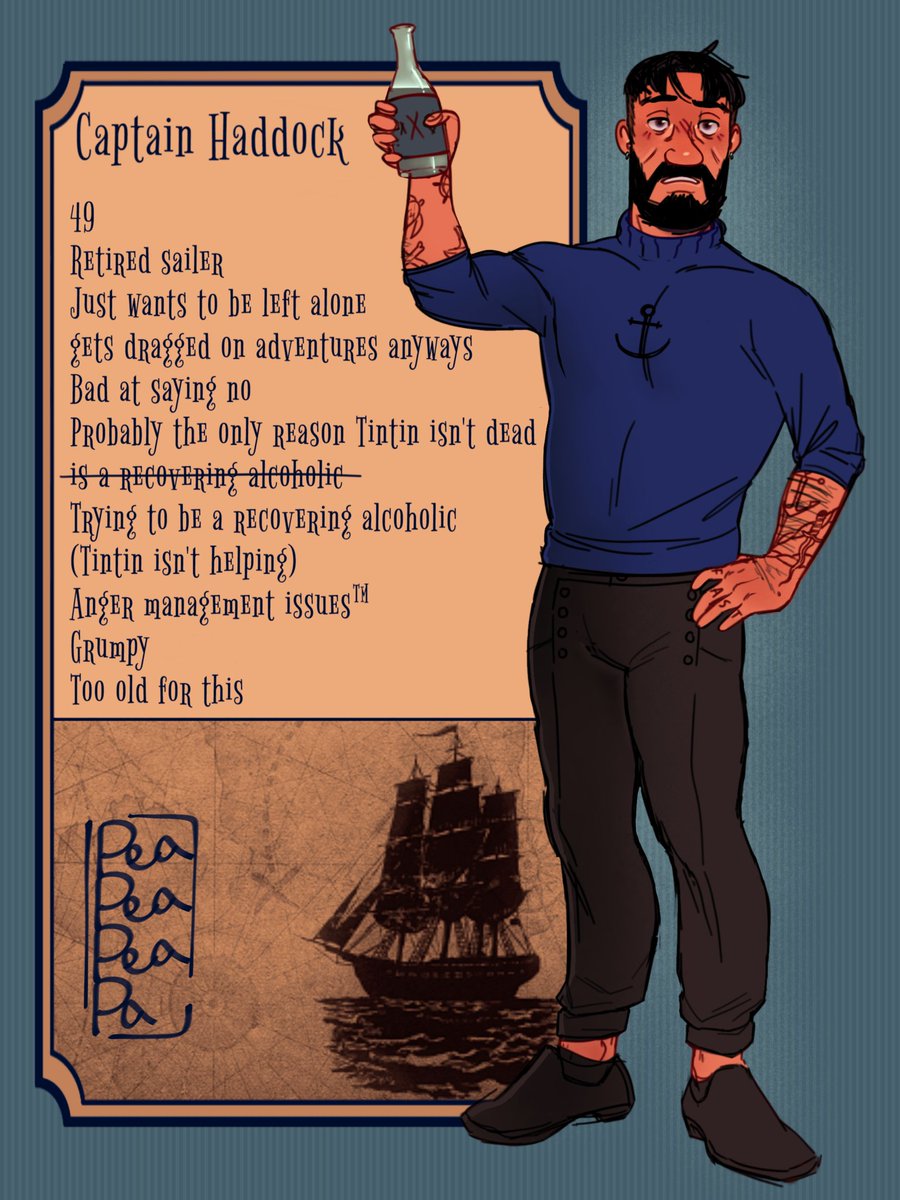 Alcoholic Captain Of Tintin