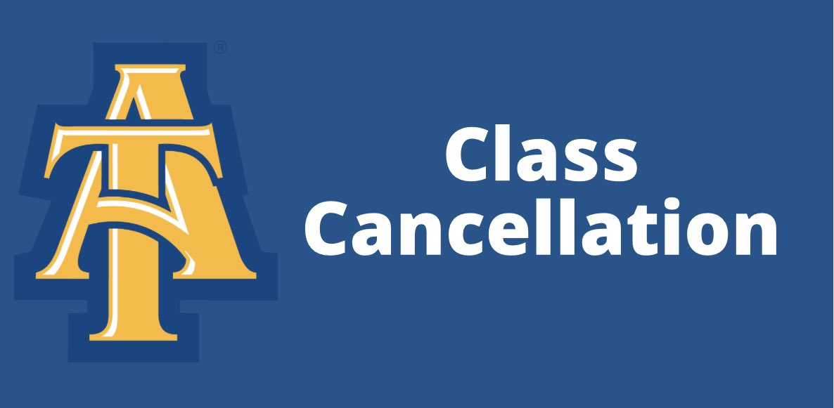 North Carolina A T on X NCAT Urgent Message Classes Canceled Monday March 14 The university continues to experience access login issues with single sign on applications including Blackboard. https t.c...