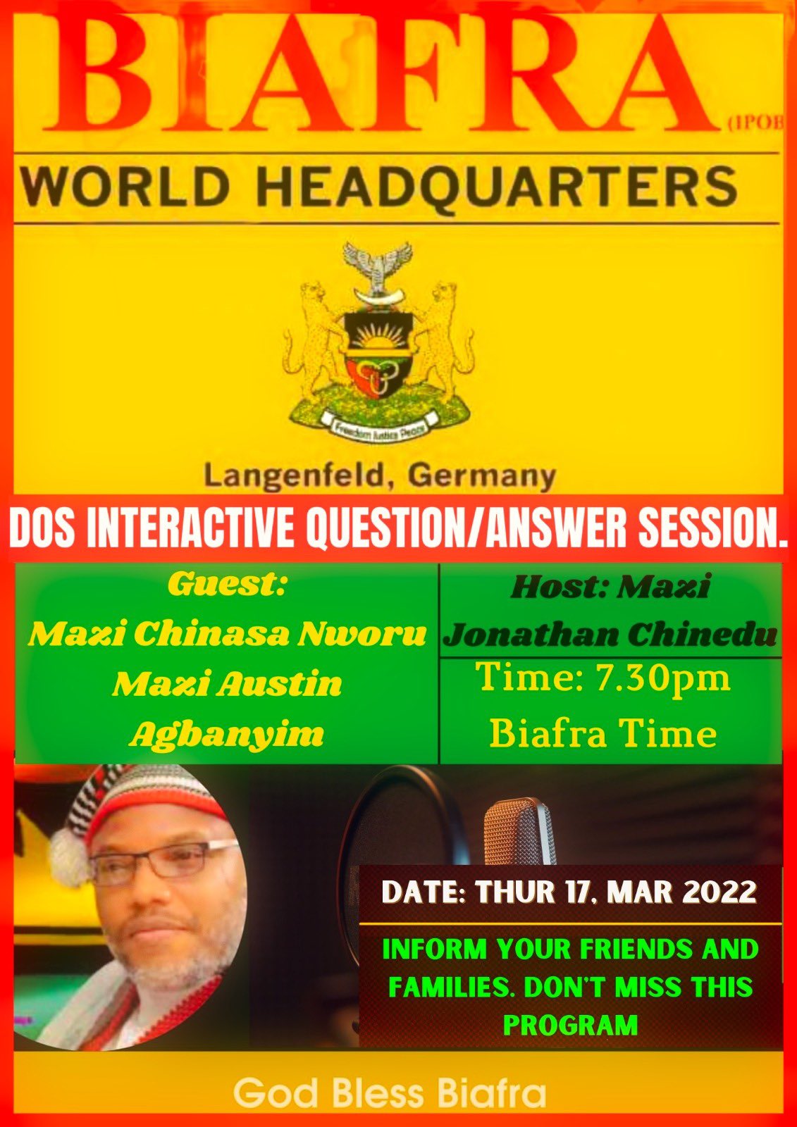 Chinasa Nworu on Twitter: "Join members of the DOS Mazi Chinasa Nworu & Mazi Austin Agbanyim on ...