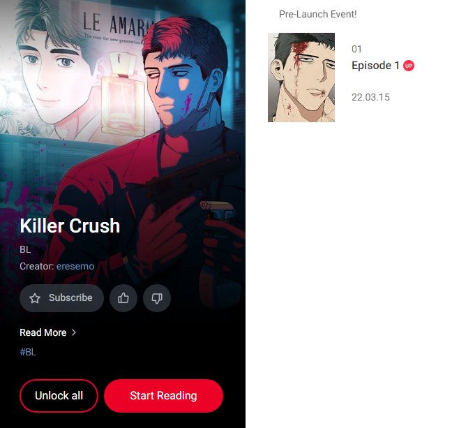 (10월14일 35화업로드) 에레세모 eresemo エレセモ on Twitter: "🎥💖🔪 Killer Crush Episode 1 has been uploaded! I ...