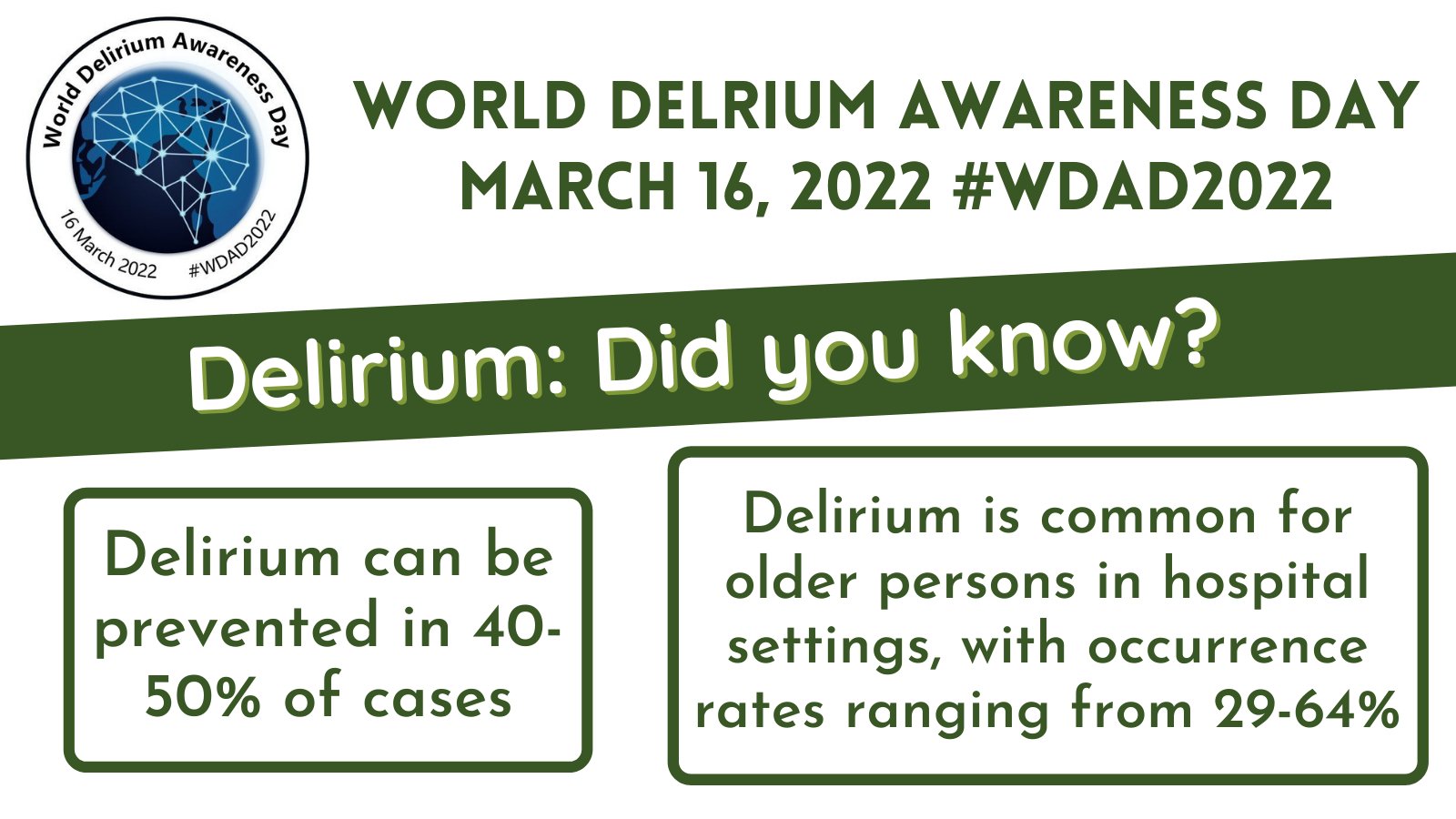 NIDUS Delirium Network on Twitter: "It's almost World Delirium Awareness Day. Although #delirium ...