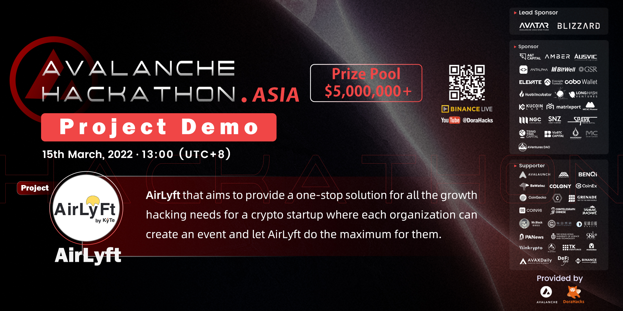 AirLyft.One on Twitter: "Watch AirLyft's Product Demo with @DoraHacks Meet @rachitmagon tomorrow ...