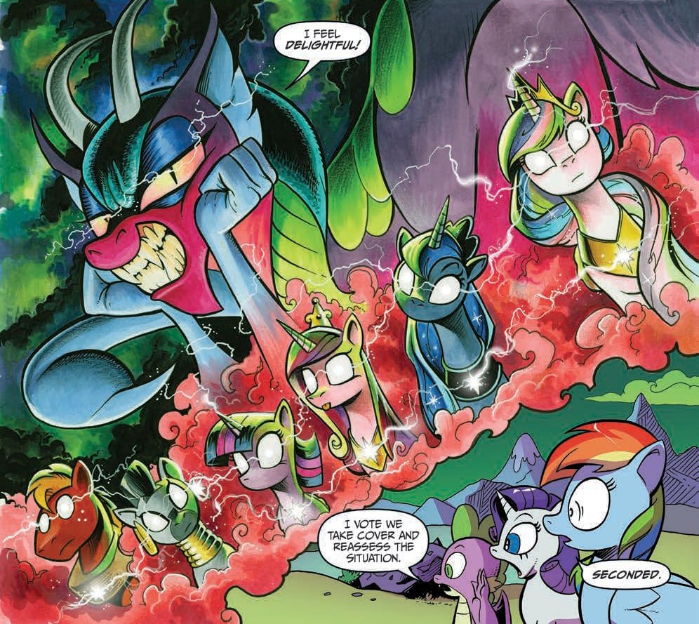 So remember that time in the My Little Pony comics when a meteor full ...