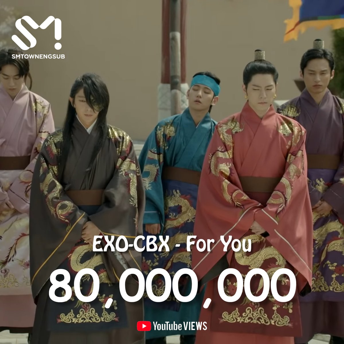 EXO-CBX's "For You" becomes their 1st unit music video to hit 80,000,000 views on YouTube 🎉 : r/exo