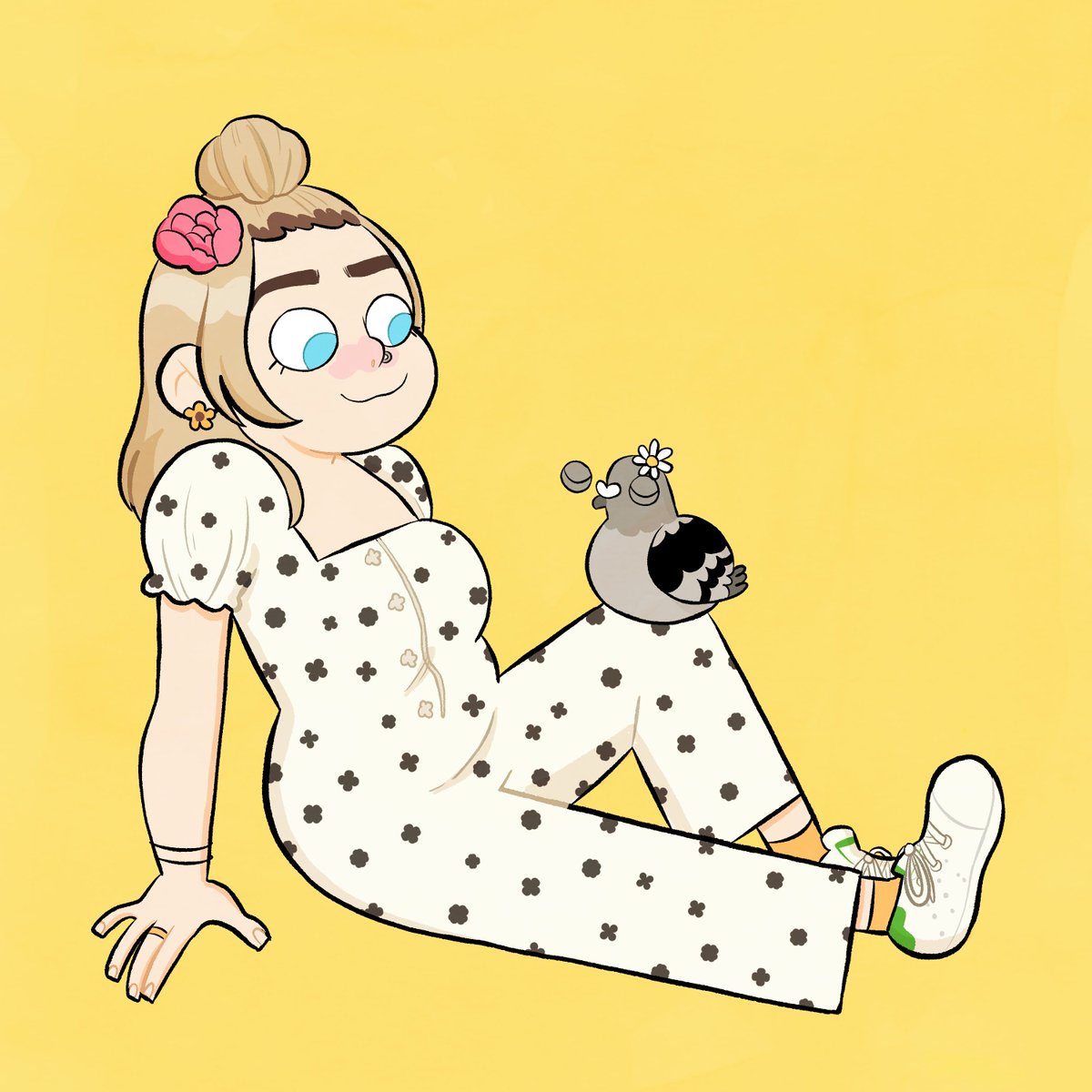 「spring is almost here so new pfp time 🌼」|chuck ️のイラスト