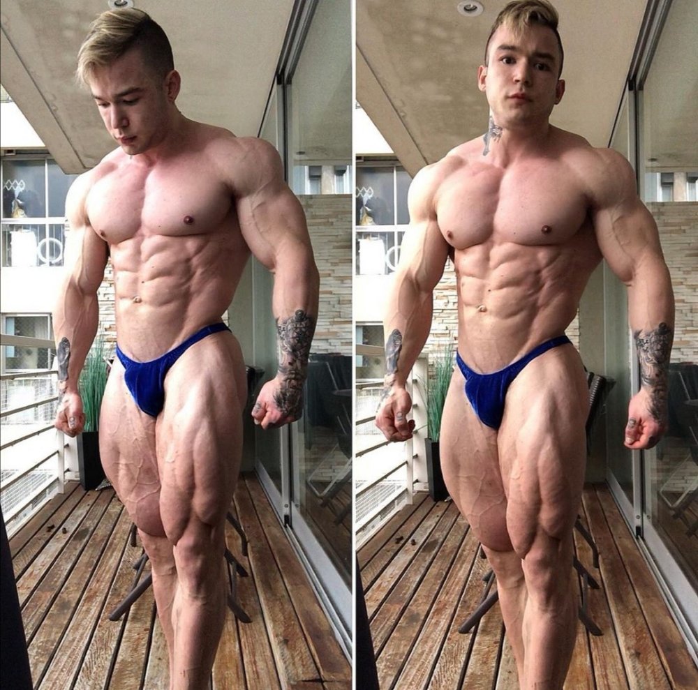MuscleColtStar (MCS) 41K ️ Thanks on Twitter: "Nice blue velvet poser... Is that a semi erection ...