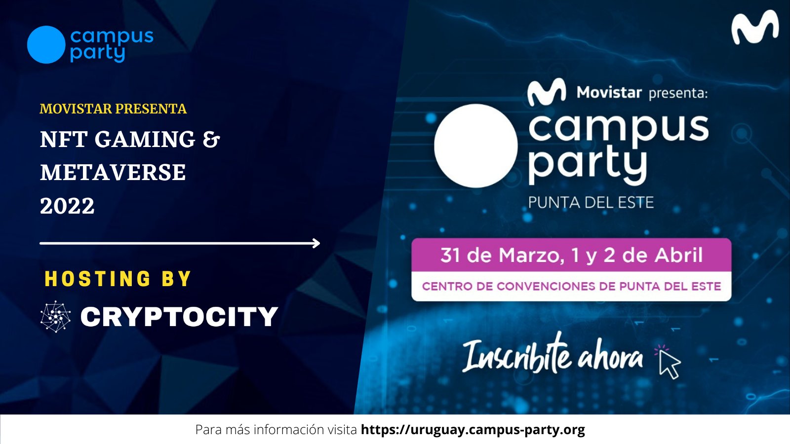 CRYPTOCITY on Twitter: "📢Nos complace anunciar que seremos anfitriones del sector #NFTGaming y # ...