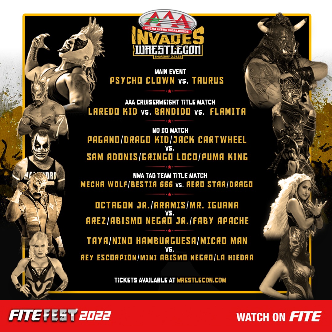 Lucha Libre AAA Worldwide on Twitter: "🔝 #LuchaLibreAAA Worldwide llega a @wrestlecon con ...