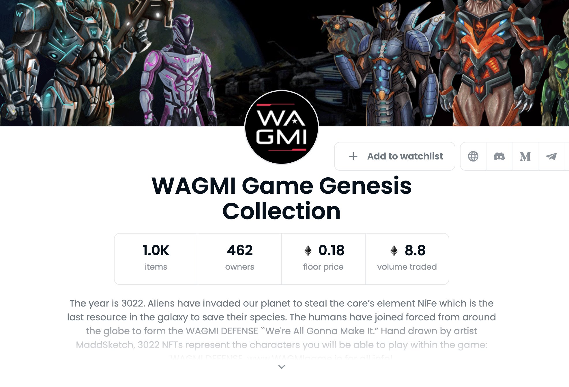 WAGMI Games | WAGMI GENESIS NFT Collection on Twitter: "1K MINTED!!! https://t.co/CdtK7kk4Og ...