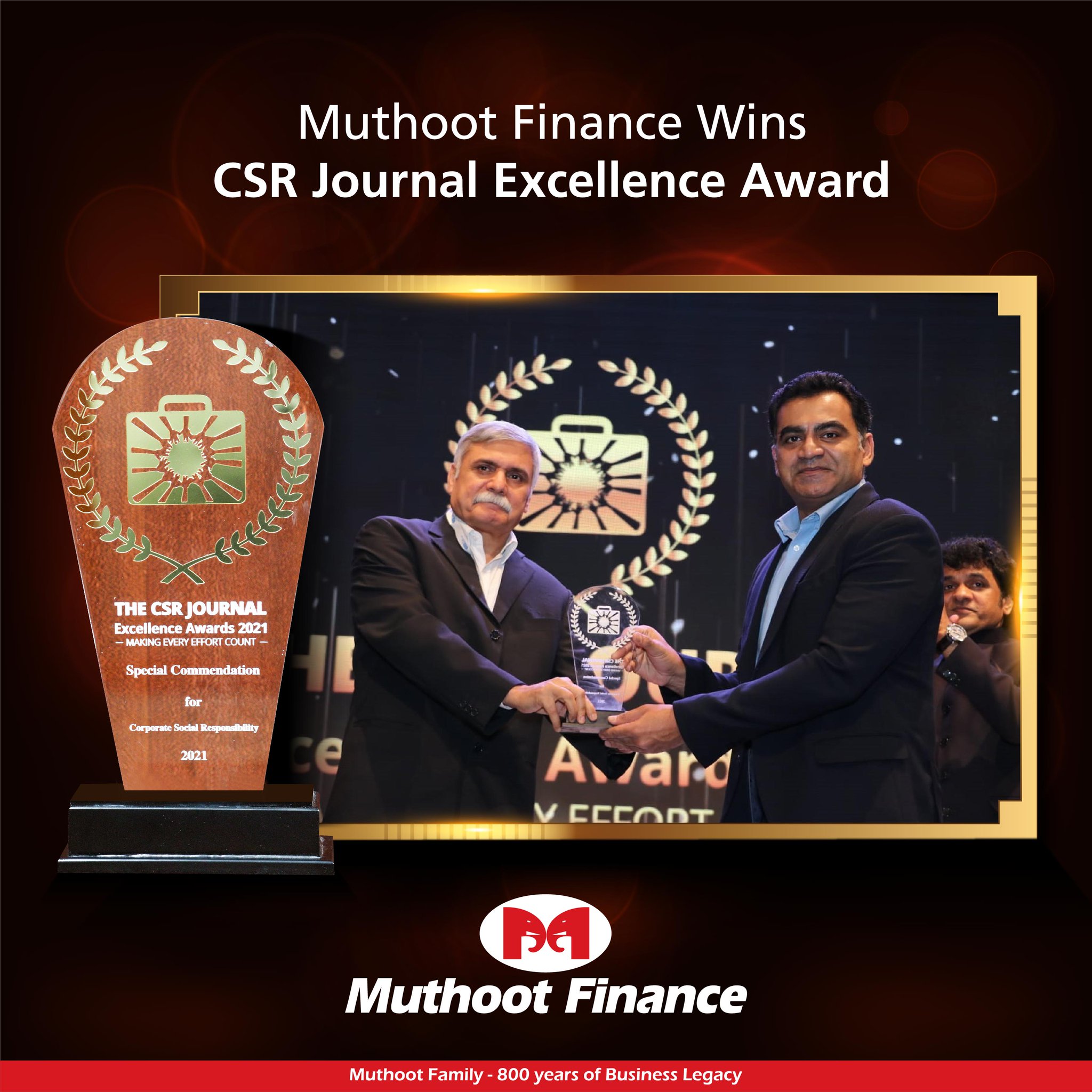 The Muthoot Group on Twitter: "Happy to announce that we have received the coveted CSR Journal ...