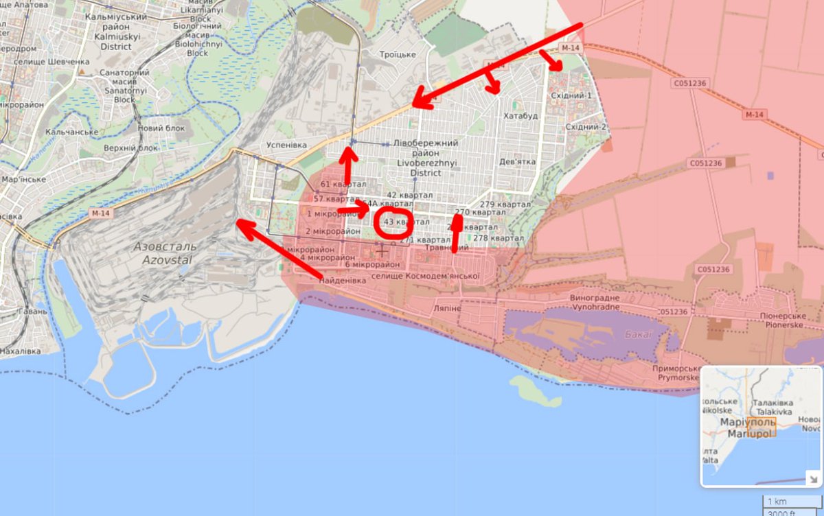 An Azov base in Mariupol has been destroyed/captured, and the remaining ...