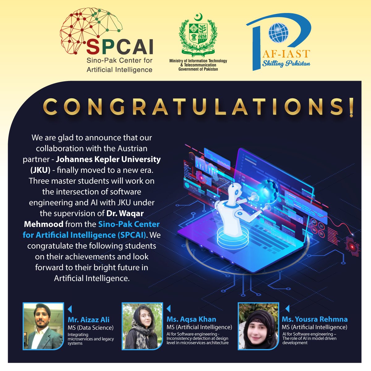 SPCAI on Twitter: "Congratulations to our students who are going to work with Johannes Kepler ...