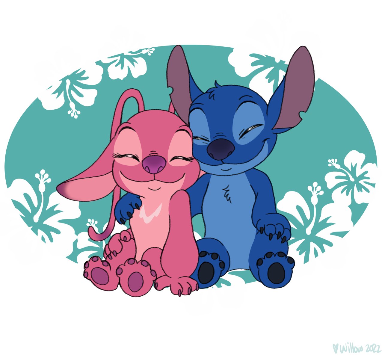 Willow On Twitter I Was Comm1ssioned By Croluka20 To Draw Stitch And Angel I Love Lilo And