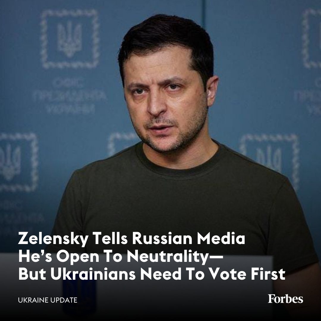 Forbes On Twitter Ukrainian President Zelensky Said Hes Willing To